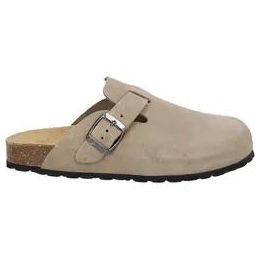 Hausschuh CMP "NAVARRO WMN SLIPPERS", Damen, Gr. 39, beige (sesamo), Leder, Schuhe Hausschuh