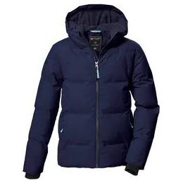 Steppjacke Killtec "KOW 357 GRLS QLTD JCKT", Kinder, Gr. 140, blau (navy), Oberstoff: 100% Polyester, Futter: 100% Polyester, Wattierung: 100% Polyester, Jacken Steppjacke, Wasserabweisende M&auml;dchenjacke mit Kapuze, atmungsaktiv, warm