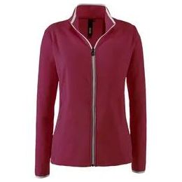Fleecejacke DEPROC ACTIVE "DECORAH III WOMEN", Damen, Gr. 36 (S), rot (weinrot), 100% Polyester, tailliert, gerader Abschluss, Jacken Fleecejacke, weiche Fleecejacke in traditioneller Optik