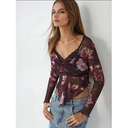 Hiccup Bluse Damen Gr&ouml;&szlig;e XL rosa / altrosa / burgunder