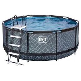 Framepool EXIT "inkl. Sicherheitsleiter", grau, H:122cm &Oslash;:360cm, Schwimmbecken, &Oslash;xH: 360x122 cm, mit Sandfilteranlage