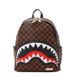 Sprayground Rucksack 'SAWTOOTH SHARKS IN PARIS SAVAGE' Herren Gr&ouml;&szlig;e One Size schoko / rot / schwarz / wei&szlig;