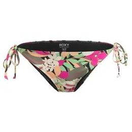 Bikini-Hose Roxy "Printed Beach Classics", Damen, Gr. M, US-Gr&ouml;&szlig;en, grau (anthrazit palm song s), Obermaterial:87% Nylon, 13% Elasthan;, Badehosen Bikini-Hose
