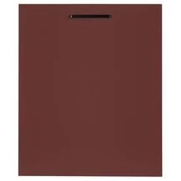 Frontblende Nobilia "Easytouch", durchgehende T&uuml;rfront f&uuml;r vollintegrierte Geschirrsp&uuml;ler", rot (lacklaminat rostrot ultramatt), B:45cm H:72cm T:1,9cm, MDF, M&ouml;belblenden, in den Breiten Breiten 45 und 60 cm