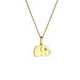 Elli Premium Kette 'Elefant' Damen Gr&ouml;&szlig;e 45 gold