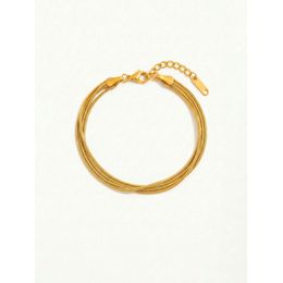 Nemomatheo Armband 'Quintuple Silk' Damen Gr&ouml;&szlig;e 18/23 cm gold