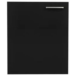 Frontblende Nobilia "Touch", Ausrichtung w&auml;hlbar", schwarz (front: lacklaminat schwarz supermatt), B:60cm H:72cm T:1,9cm, MDF, M&ouml;belblenden, f&uuml;r integrierte K&uuml;hlger&auml;te und Waschautomaten, Breite 60 cm