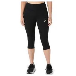 Lauftights asics "asics CORE CAPRI TIGHT", Damen, Gr. L (42/44), N-Gr, schwarz (performance schwarz), Obermaterial: 79% Polyester, 21% Elasthan, Hosen