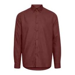 !Solid Langarmhemd SOLID "Langarmhemd SDPepe", Herren, Gr. XXL, N-Gr, rot (port melange), Obermaterial: 60% Baumwolle CO. 40% Polyester PES., Hemden