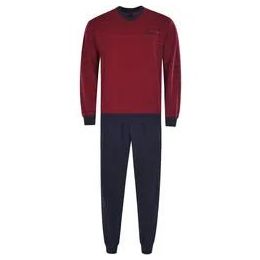 Schlafanzug Hajo "Pyjama", Herren, Gr. L, rot, Obermaterial: 60% Baumwolle CO. 40% Polyester PES., Homewear-Sets Schlafanzug