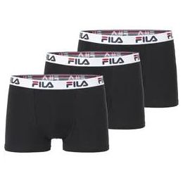Boxer Fila "JUNIOR BOY BOXER SHORTS", Jungen, Gr. 146/152, schwarz, Single Jersey, Obermaterial: 95% Baumwolle, 5% Elasthan, unifarben, k&ouml;rpernah, Unterhosen, f&uuml;r KIDS