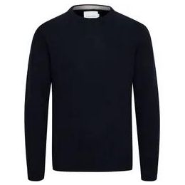 Strickfleece-Pullover Casual Friday "Strickpullover CFKarl", Herren, Gr. M, blau (navy blazer), Obermaterial: 80% Wolle WO. 20% Polyamid PA., Pullover
