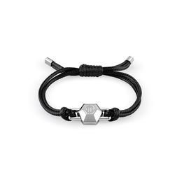 Philipp Plein Jewellery Bracelet 'Edge' Herren Gr&ouml;&szlig;e S schwarz / silber