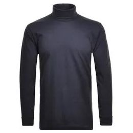 Sweatshirt Ragman "Longsleeve Langarm Basic Rollkragen Regular Fit", Herren, Gr. L, blau (dunkelblau), Obermaterial: 100% Baumwolle CO., Sweatshirts Sweatshirt