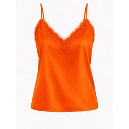 Worldclassca Top 'Spaghetti Lace Trim Top' female Orange size XS/M