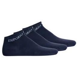 Sneakersocken Emporio Armani "Socken 3er Pack", Herren, Gr. 44-47, blau (marine), Obermaterial: 72% Baumwolle CO. 26% Polyamid PA. 2% Elasthan EL., Socken Sneakersocken
