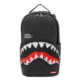 Sprayground Rucksack 'SHARK CENTRAL' Herren Gr&ouml;&szlig;e One Size graumeliert / rot / schwarz / wei&szlig;