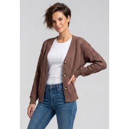 Kianna Strickjacke 'Classic Look' Damen Gr&ouml;&szlig;e L schoko
