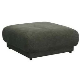Pouf FLEXLUX "Molino, Fu&szlig;hocker, Sitzhocker, Polsterhocker", gr&uuml;n (turtle), B:107cm H:44cm T:107cm, 100% Polyester, Poufs, Pouf, Kaltschaum & Stahl-Wellen, F&uuml;sse Schwarz