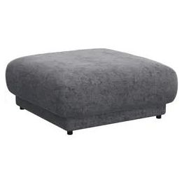 Pouf FLEXLUX "Molino, Fu&szlig;hocker, Sitzhocker, Polsterhocker", grau (graphite), B:107cm H:44cm T:107cm, 100% Polyester, Poufs, Pouf, Kaltschaum & Stahl-Wellen, F&uuml;sse Schwarz