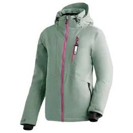 Skijacke Maier Sports "Straja", Damen, Gr. 40, seegr&uuml;n, 100% Polyester, hoch geschlossener Ausschnitt, Jacken Skijacke, Damen Winterjacke, wind/wasserdicht, 3 RV-Taschen und Kapuze