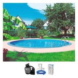 Rundpool KWAD "PALMA inkl. D&auml;mmung Protector zum Volleinbau", wei&szlig;, H:120cm &Oslash;:350cm, Schwimmbecken, Rundpool, 5-tlg., mit Foliensack 0,6mm