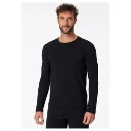 Unterhemd Schiesser "95/5", Herren, Gr. 5M, N-Gr, schwarz (000, schwarz), Single Jersey, Obermaterial: 95% Baumwolle, 5% Elasthan, unifarben, Rundhals, Unterhemden Unterhemd, mit Rundhalsausschnitt