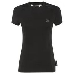 T-Shirt Plein Sport "T-Shirt Rundhalsausschnitt", Damen, Gr. L, schwarz (02, schwarz), Obermaterial: 95% Polyester, 5% Elasthan, Shirts T-Shirt