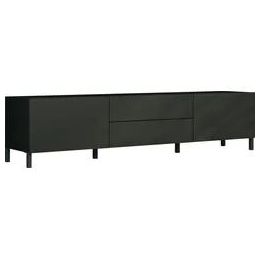 borchardt M&ouml;bel Lowboard BORCHARDT M&Ouml;BEL "Sophia, TV-Schrank mit Metallf&uuml;&szlig;en, Breite 200 cm", schwarz, B:200cm H:45cm T:35cm, Holzwerkstoff, Sideboards, Lowboard, Variante h&auml;ngend unter "mehr aus der Serie" zu finden