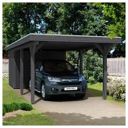 Skan Holz Einzelcarport SKANHOLZ "Spessart", grau (dunkelgrau), B/H/T: 220cm x, Carports