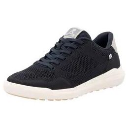Sneaker Rieker SPORT "Chester", Herren, Gr. 43, blau (dunkelblau, wei&szlig;), Lederimitat, Textil, Schuhe Sneaker, Schn&uuml;rschuh, Halbschuh, Freizeischuh mit angesagter Laufsohle