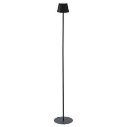 LED Au&szlig;en-Stehlampe Brilliant "Macobo", schwarz (schwarz matt), H:125cm, Leuchten, LED Akku-Leuchte, 125 cm, 340 lm, 3000 K, Touchdimmer, schwarz matt