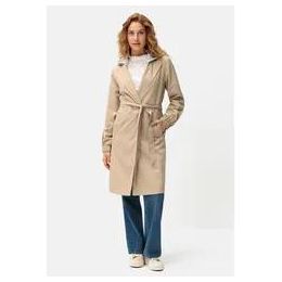 Parka Lascana, Damen, Gr. 46, beige (sand), Web, Obermaterial: 100% Polyester. Futter: 100% Polyester. Kapuze: 85% Baumwolle, 15% Polyester, unifarben mit Farbeinsatz, figurumspielend kniebedeckend, tiefer V-Ausschnitt, mit innenliegendem Gummizug, Jacken Parka, mit abnehmbarer Kapuze, Parker, casual