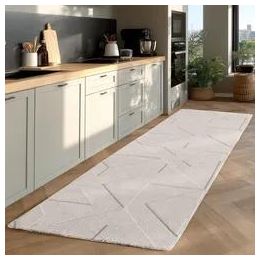 Teppich Ayyildiz TEPPICHE "POMPEI 1613", beige (creme), B:80cm H:12mm L:250cm, Microfaser, Teppiche, Teppich, L&auml;ufer, pflegeleichte Oberfl&auml;che, leicht zu reinigen, Kurzflor