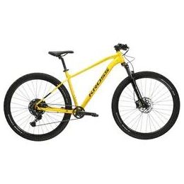 Mountainbike KROSS "Hardtail Level 4.0" Gr. 41, gelb (gelb, schwarz), Fahrr&auml;der, Herren, 41cm, 29 Zoll (73,66cm) hinten: 29 Zoll (73,66cm)