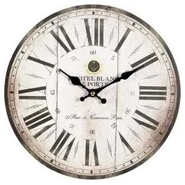 Wanduhr AMBIENTE HAUS "Antik Wanduhr 28cm", braun, B:28cm H:28cm T:5cm, Wanduhren, Wanduhr