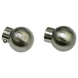 Sch&ouml;ner Wohnen Gardinenstangen-Endst&uuml;ck "Kugel f&uuml;r &Oslash; 20 mm", silber (edelstahl, optik), 2 Stk., SCH&Ouml;NER WOHNEN-KOLLEKTION, Gardinenstangenendst&uuml;cke, Gardinenstangen-Endst&uuml;ck, Serie Einzelprogramm Leon &Oslash; 20 mm