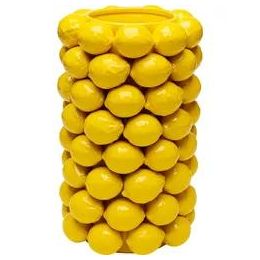 Tischvase KARE DESIGN "Vase Lemon Juice", gelb, B:26cm H:43cm T:26cm, Porzellan, Vasen