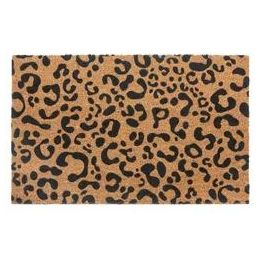 Fu&szlig;matte Hanse Home "Mix Mats Kokos Leopard Look, T&uuml;rmatte", braun, B:75cm H:15mm L:45cm, Kokos, Teppiche, Fu&szlig;matte, Kokos, Schmutzfangmatte, Outdoor, Rutschfest, Innen, Kokosmatte, Flur