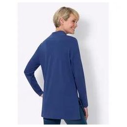 Longshirt Classic Basics "Longshirt", Damen, Gr. 40, blau (royalblau), 100% Baumwolle, unifarben, Shirts Longshirt
