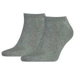 Sneakersocken Tommy Hilfiger "TH MEN SNEAKER 2P", Herren, Gr. 47-49, grau (middle grau melange), Baumwollmischung, uni und meliert, normal, Socken Sneakersocken, mit schmalem Rippenb&uuml;ndchen