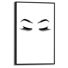 Poster Reinders "Wimpern und Augenbrauen", schwarz (farbe bild(er): schwarz, wei&szlig;), B:20cm H:30cm T:1,6cm, MDF, Bilder, Poster