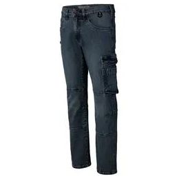 Workerjeans HERO by John Medoox "CALGARY Denim Basic Workwear Arbeits-Cargojeans", Herren, Gr. 50, L&auml;nge 32, blau (indigo wash), Denim/Jeans, 99% Baumwolle, 1% Elasthan, regular fit lang, Jeans, Arbeits-Cargojeans Denim / Jeansf&uuml;r Herren