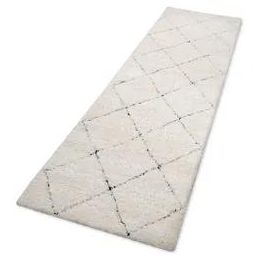 Hochflor-Teppich OTTO HOME "Aveline, auch als L&auml;ufer erh&auml;ltlich", beige, B:80cm H:35mm L:230cm, Polypropylen, Teppiche, Langflor, Shaggy im Berber Stil, geometrisch, Raute, Wohnzimmer