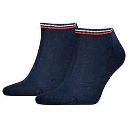 Sneakersocken Tommy Hilfiger "TH UNI TJ SNEAKER 2P ICONIC", Herren, Gr. 39-42, blau (schwarz navy), Baumwollmischung, Socken Sneakersocken