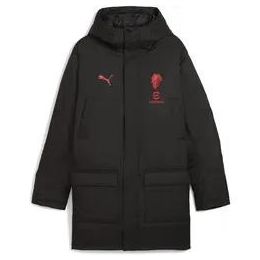 Parka Puma "AC Milan Trainings-Winterjacke Herren", Herren, Gr. XS, rot (schwarz for all time rot), Obermaterial: 100% Polyester. Futter: 100% Polyester. Taschenfutter: 100% Polyester. F&uuml;llung: 100% Polyester, Jacken Parka