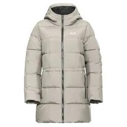Daunenmantel Jack Wolfskin "FROZEN PALACE LONG JKT W RDS", Damen, Gr. XL, pale sand, Obermaterial: 100% Polyester. Futter: 100% Polyester. Wattierung: 90% Entendaune, 10% Federn, h&uuml;ftbedeckend, M&auml;ntel Daunenmantel, W&auml;rmend, winddicht, Daunenparka