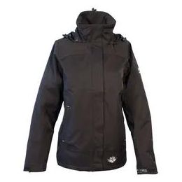 Outdoorjacke DEPROC ACTIVE "KIMBERLEY WOMEN", Gr. 36/38 (M), schwarz, 88% Polyamid; 12% Polyester Elasthan Twill, mit verstellbarem Klettverschluss, Jacken Outdoorbekleidung Regenjacke Outdoorjacke &Uuml;bergangsjacke, auch in Gro&szlig;en Gr&ouml;&szlig;en erh&auml;ltlich