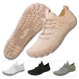 Barfu&szlig;schuh DOTALES "Balancestep Barfu&szlig;schuhe Damen & Herren Barfu&szlig;schuhe", Herren, Gr. 42, Normalschaft, beige, EVA, Polyester, Polyurethan, Textil, Schuhe Barfu&szlig;schuh, Das Original-Barfu&szlig; Sneaker, Minimalschuhe, Schnellverschluss