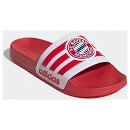 Badesandale Adidas SPORTSWEAR "ADILETTE SHOWER FC BAYERN M&Uuml;NCHEN SLIDES", Herren, Gr. 47, wei&szlig; (supplier colour, supplier colour, ftwr wei&szlig;), Synthetik, Schuhe, Badelatschen, FC Bayern M&uuml;nchen